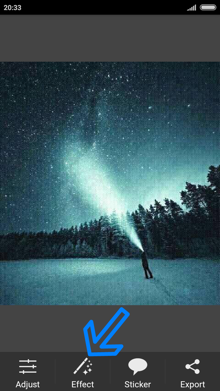 Edit foto Neon Effect di Picsay Pro Android