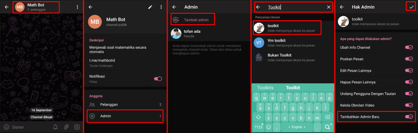 Cara Membuat Button Link Menu di Telegram - Blogger Toraja