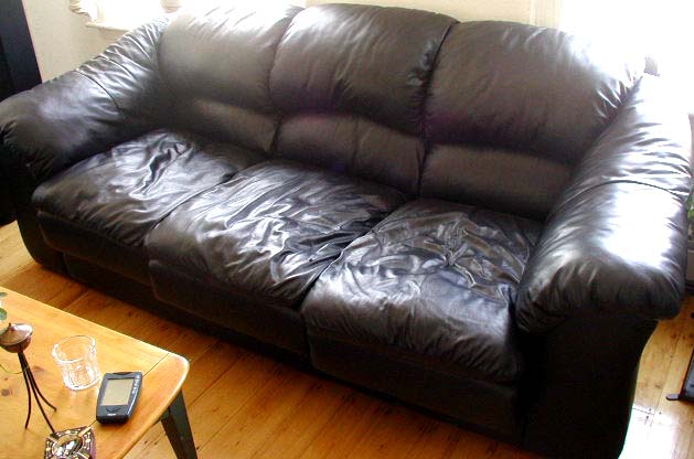 Used leather sofa set