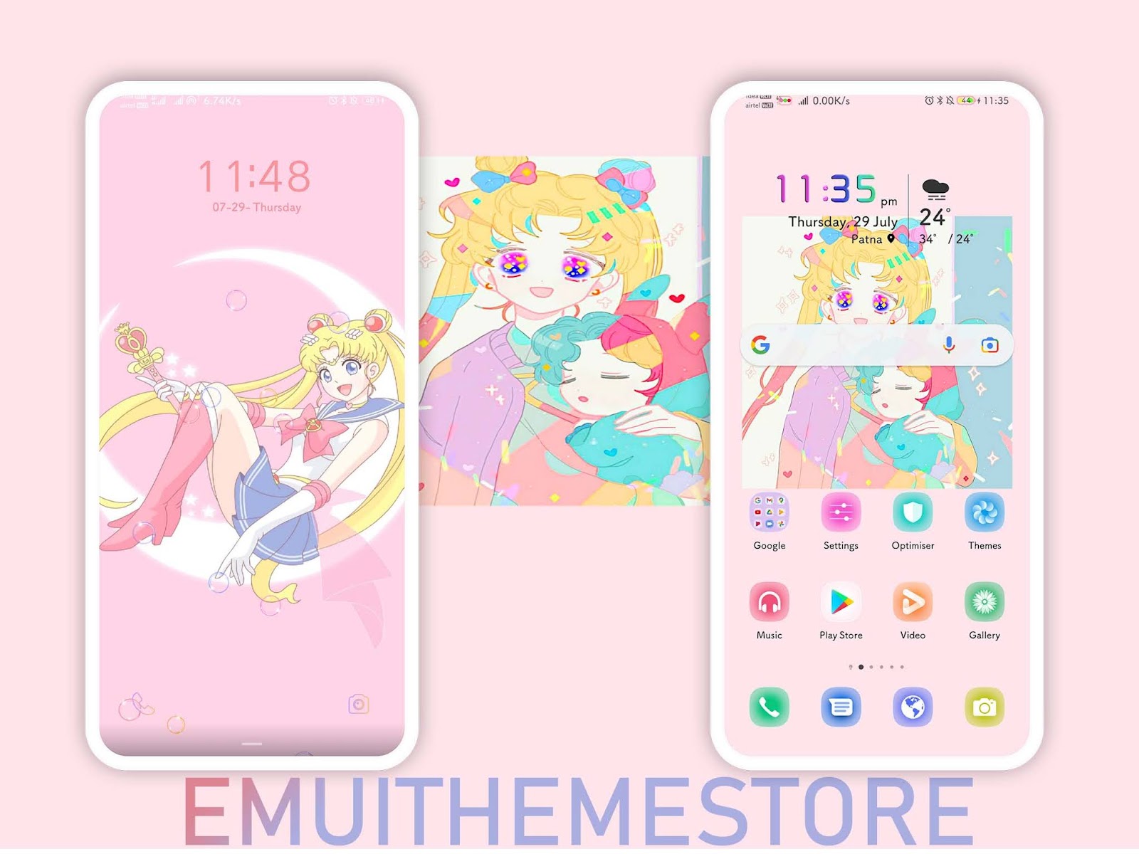 [ EMUI THEME ] Sailor Moon (Heart) EMUI Theme adaptation EMUI 11 |EMUI ...