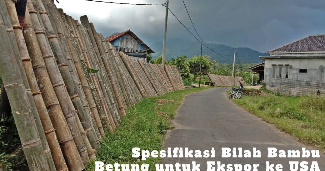 Spesifikasi Bilah Bambu Betung untuk Ekspor ke USA