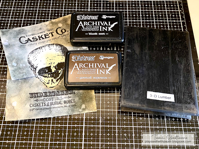 Plays Well With Paper: Casket Company Trade Sign Card - Stampers Anonymous