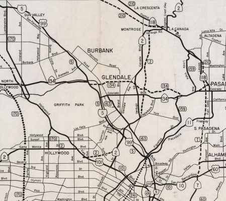 California State Route 2 on the Glendale Freeway