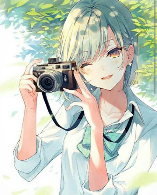 Anime girls with digital cameras | Animoe