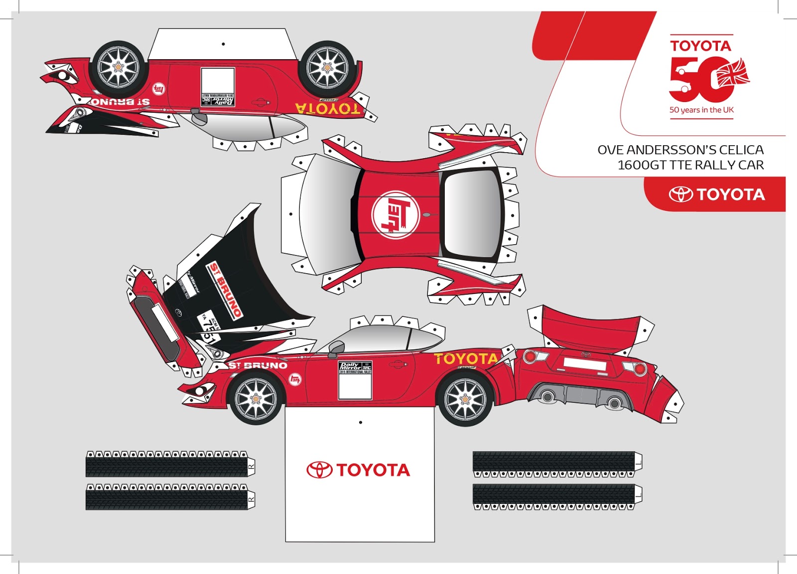 SP. Papel Modelismo: PaperCraft Toyota GT86 inspired by Ove Andersson's ...