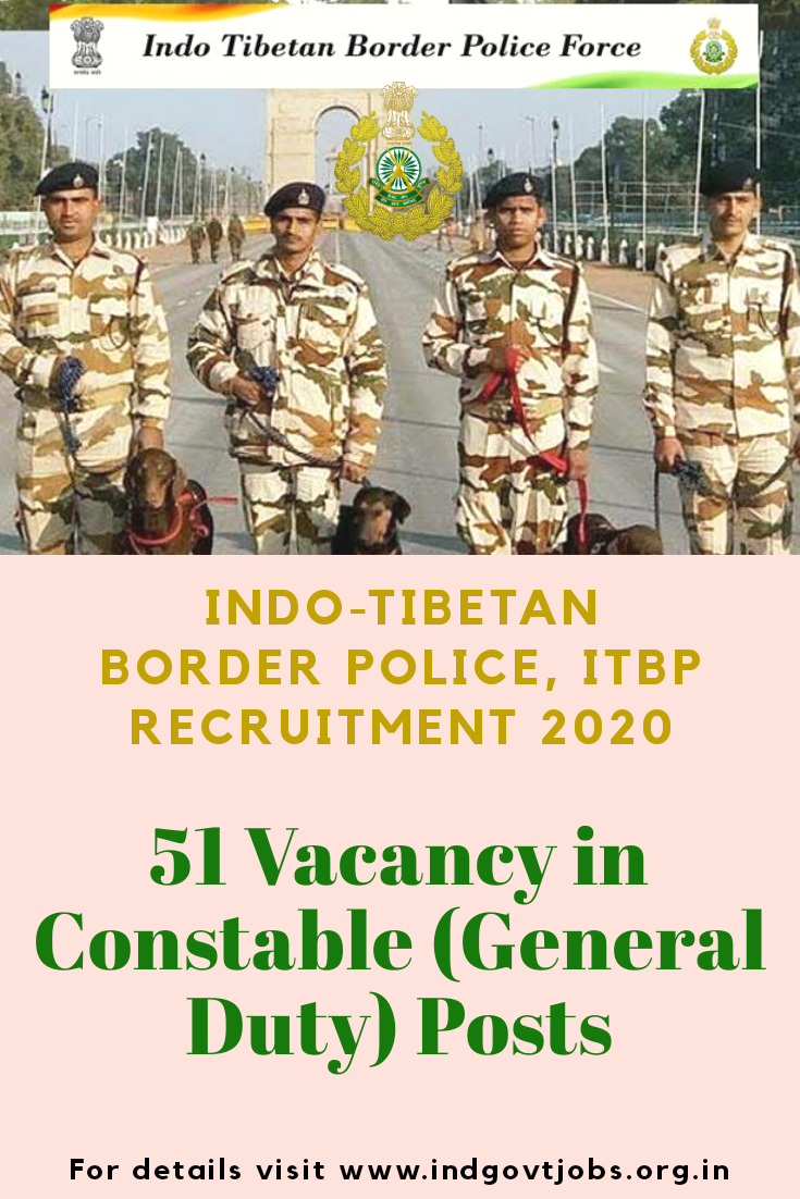 Indo-Tibetan Border Police, ITBP Recruitment 2020 - Apply Online for ...