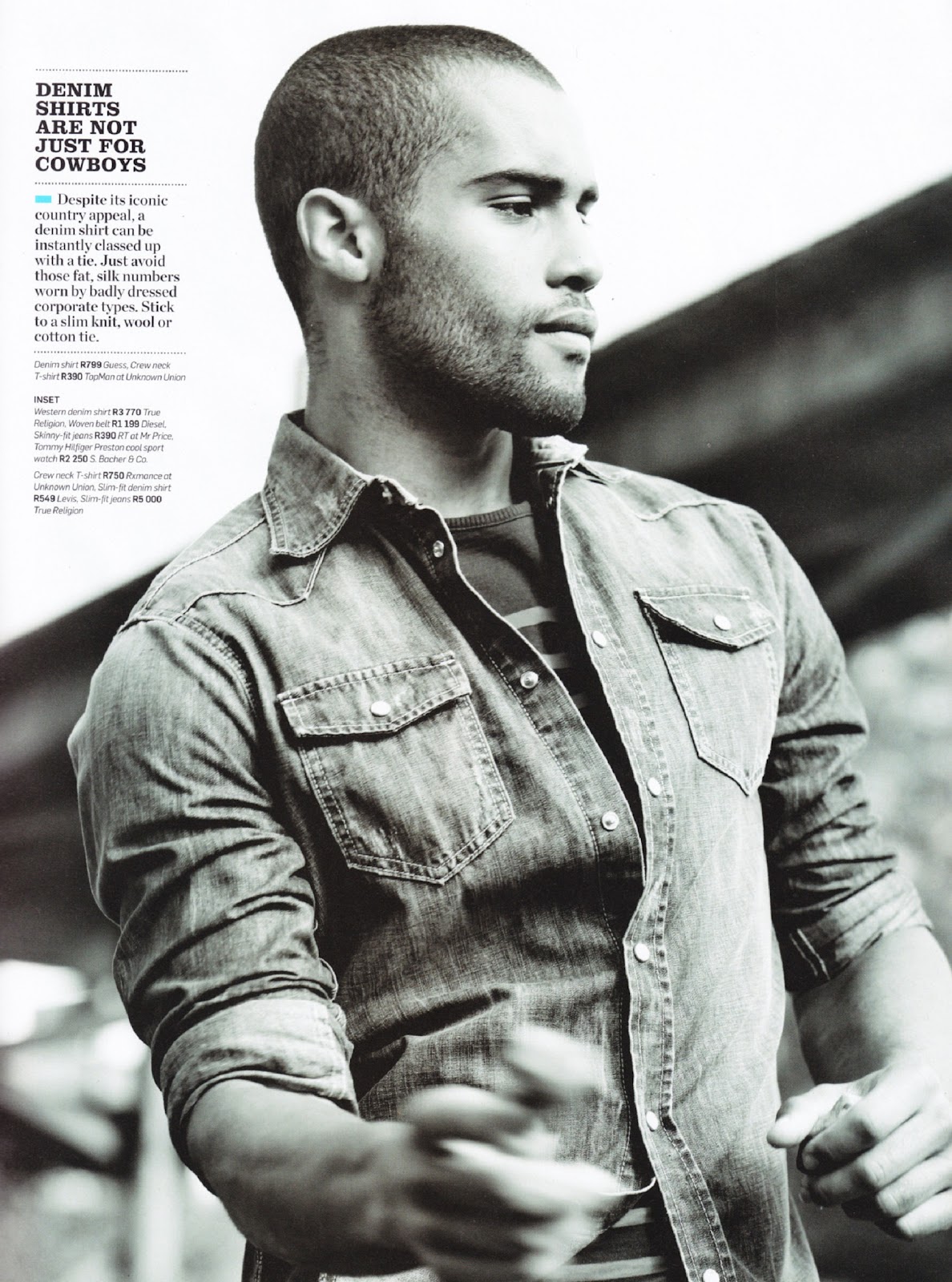 Fusion Model Management News: JAMAHL THOMPSON for MENS HEALTH Sept Issue