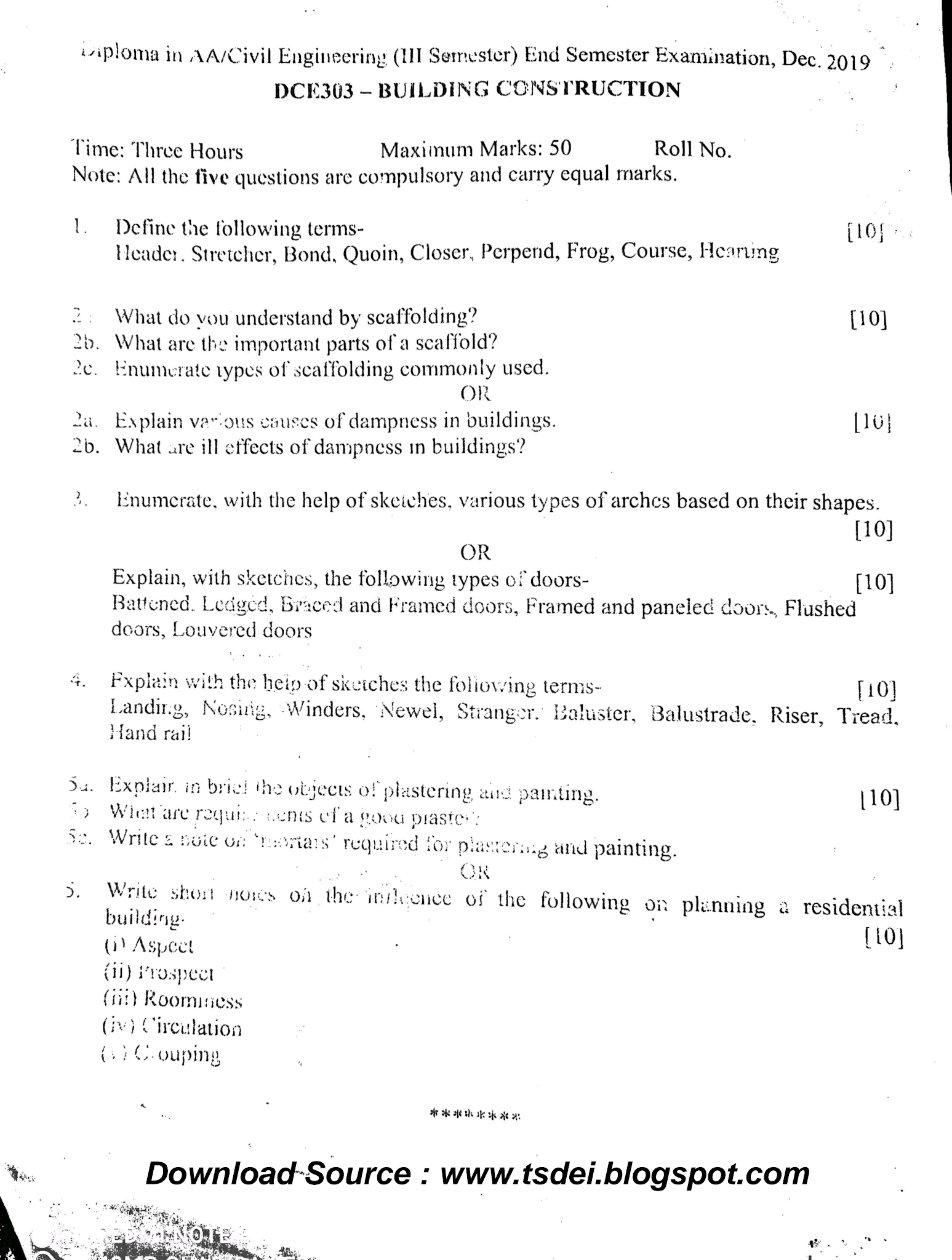 3rd SEMESTER END SEM PAPERS