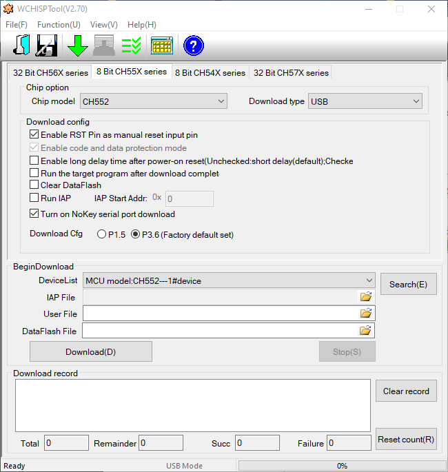 Rambling Of The Rabid Inventor: Getting started with the CH55x Microcontroller