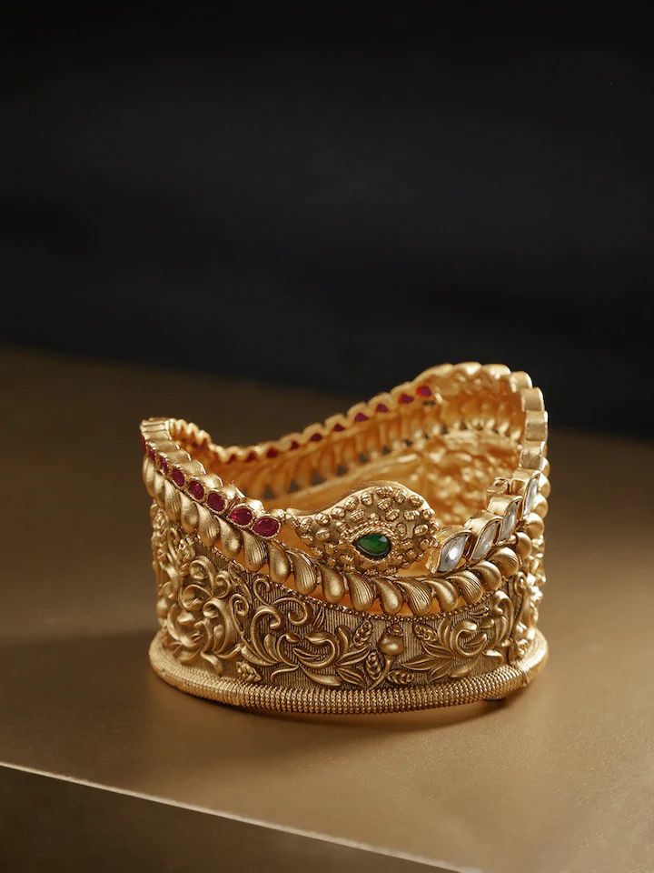 Designer golden kada bangles