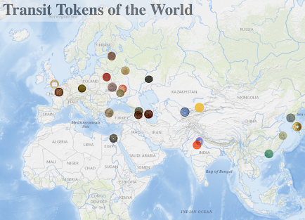 Map of the Week: Transit Tokens of the World