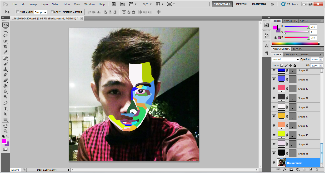 Benny95Then: Tutorial Pembuatan WPAP PhotoShop CS5