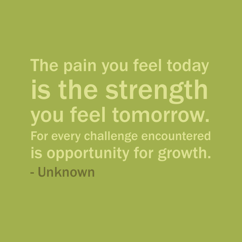 Quote about Pain & Growth - Music of My Life