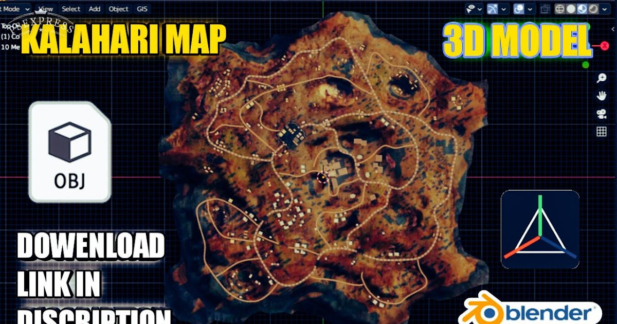 Kalahari Full Map 3D Model