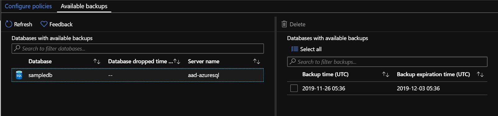 Anupama Natarajan: Data Platform Tips 16 - Backing up an Azure SQL Database