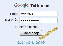 Cách tạo khung Form đăng nhập cho blogspot