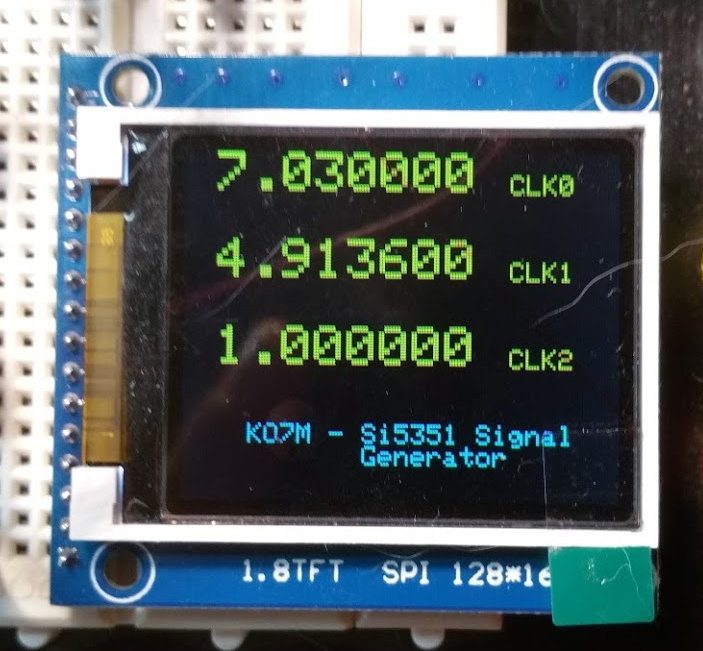 KO7M - Ham Radio Blog: Si5351 Signal Generator