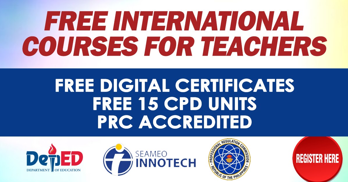 FREE International Courses for Teachers with 15 CPD Units (PRC ...