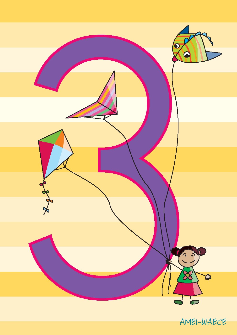 ME DIVIERTO Y APRENDO EN KINDER : CONOCE EL NUMERO 3