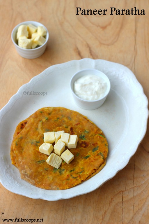 Paneer Paratha ~ Full Scoops - A food blog with easy,simple & tasty ...