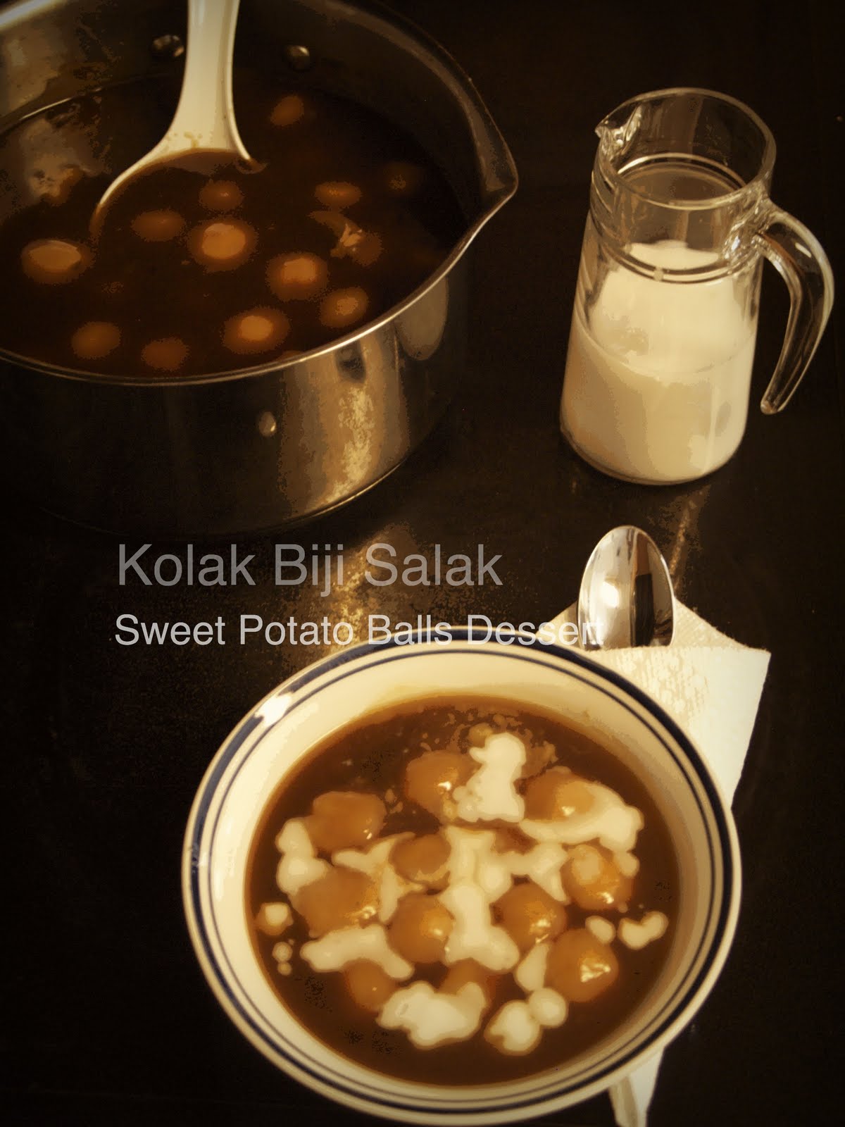 fla-kitchen: Kolak Biji Salak - Sweet potato Balls Dessert