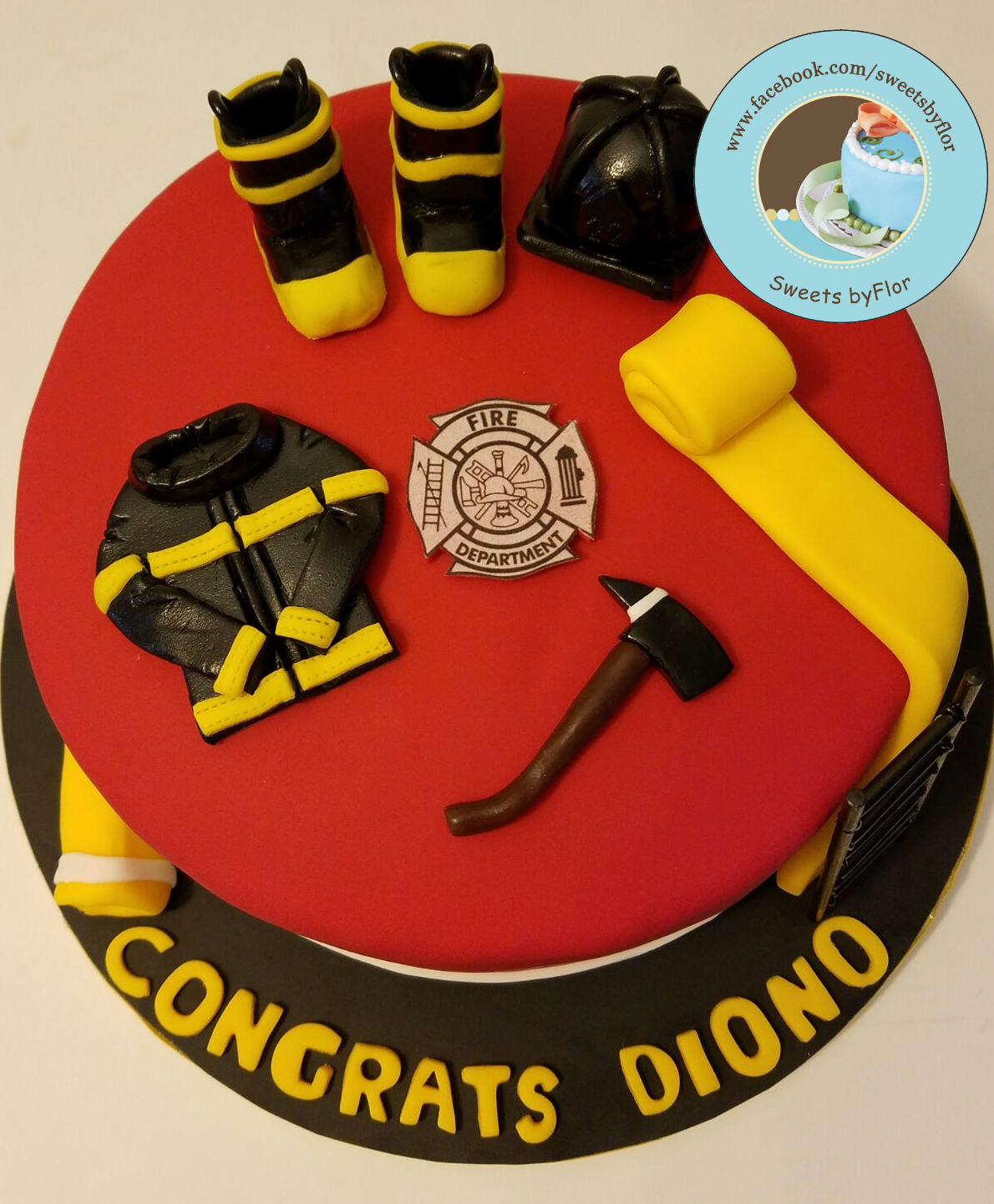 Sweets by Flor: Firefighter cake