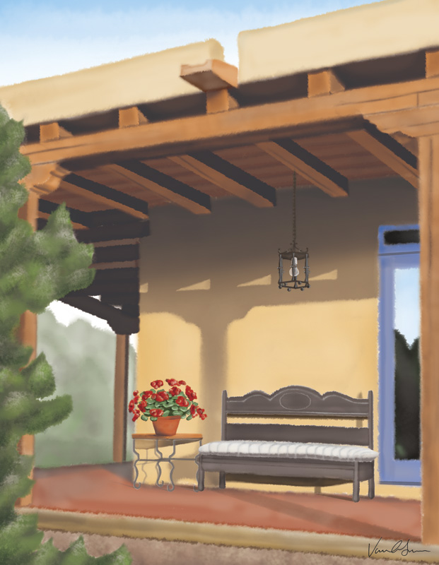 Nessy Designs: Adobe House Illustration