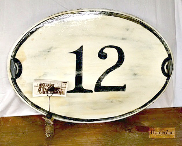 Enamel House Number Tray