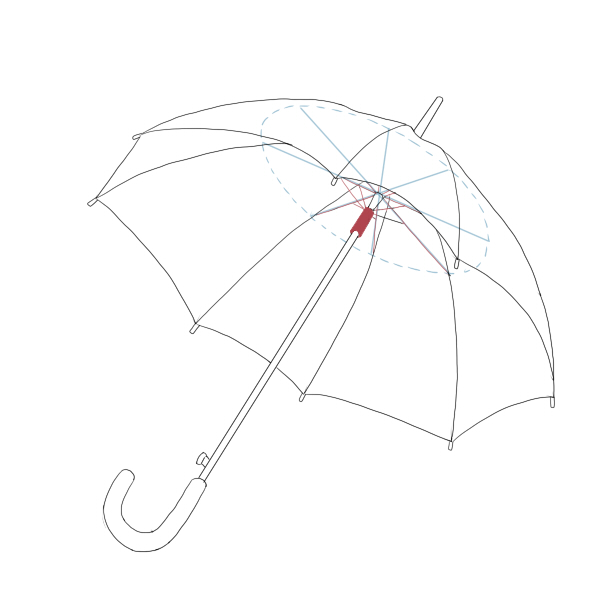 How to draw an umbrella - Draw Lines Art