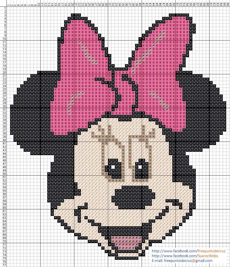 Minnie Mouse en punto cruz gratis - Imagui