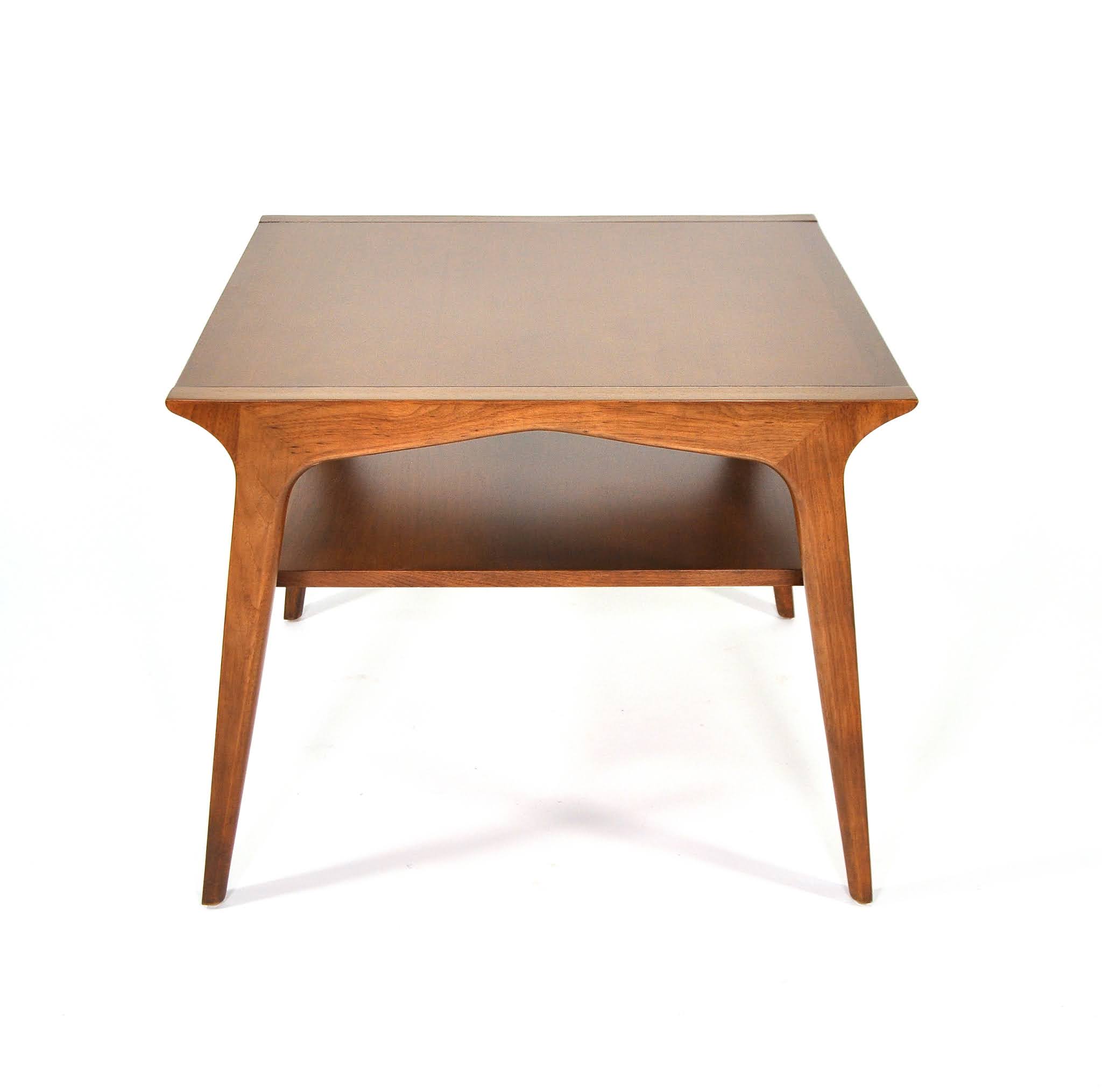 SELECT MODERN: John Van Koert Drexel Profile Walnut and Pecan Two-Tier ...