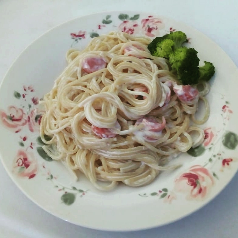 Espagueti Blanco Con Crema Fácil De Preparar Y Delicioso Cocina