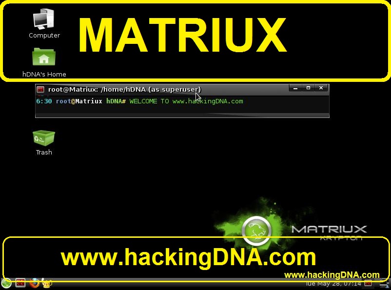 HackingDNA: Matriux Installation On hackingDNA