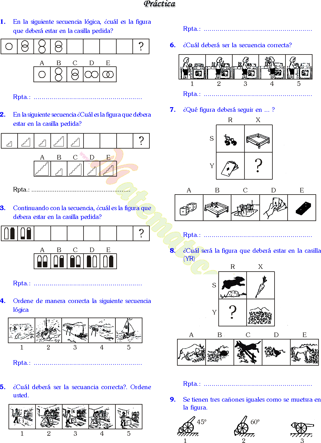RAZONAMIENTO ABSTRACTO EJERCICIOS RESUELTOS DE TEST PSICOTÉCNICO PDF