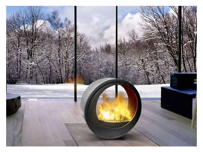 SR Nepal: Movable Contemporary Fireplace
