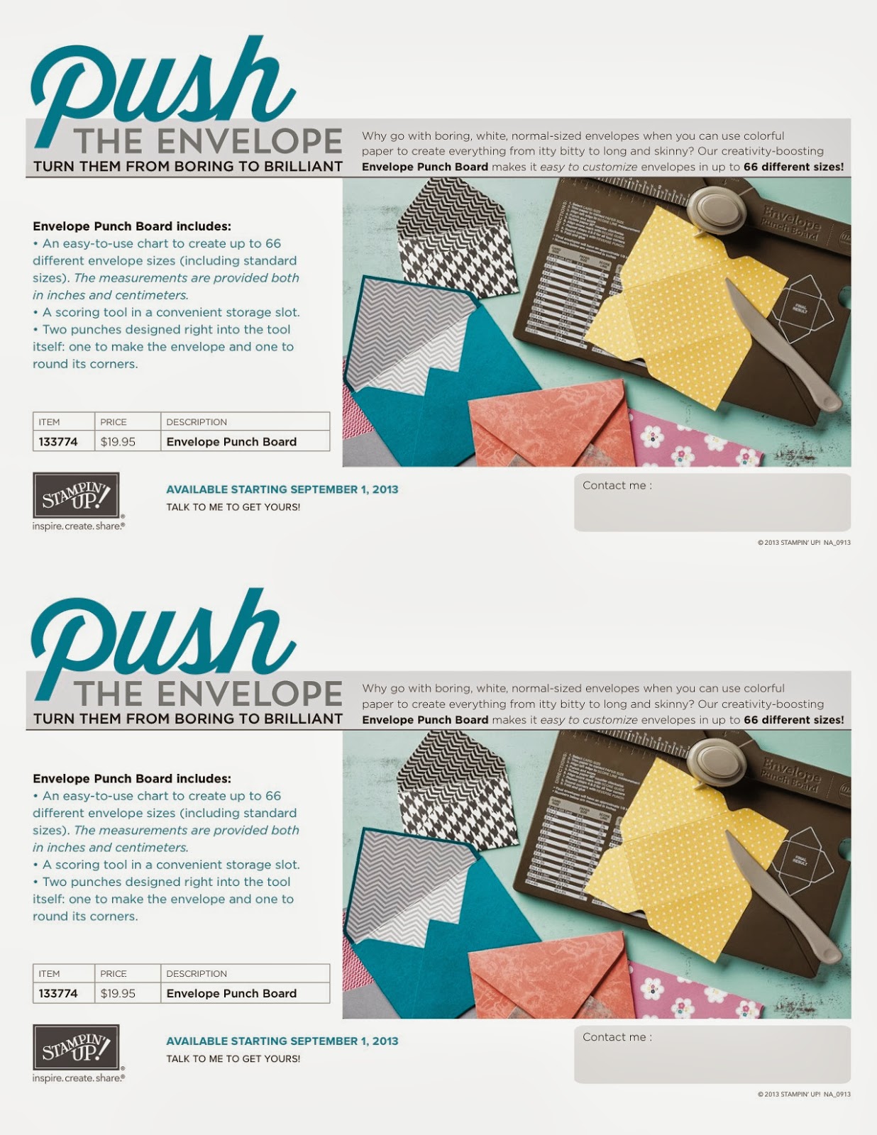 Wunderle Craftin': Envelope Punch Board