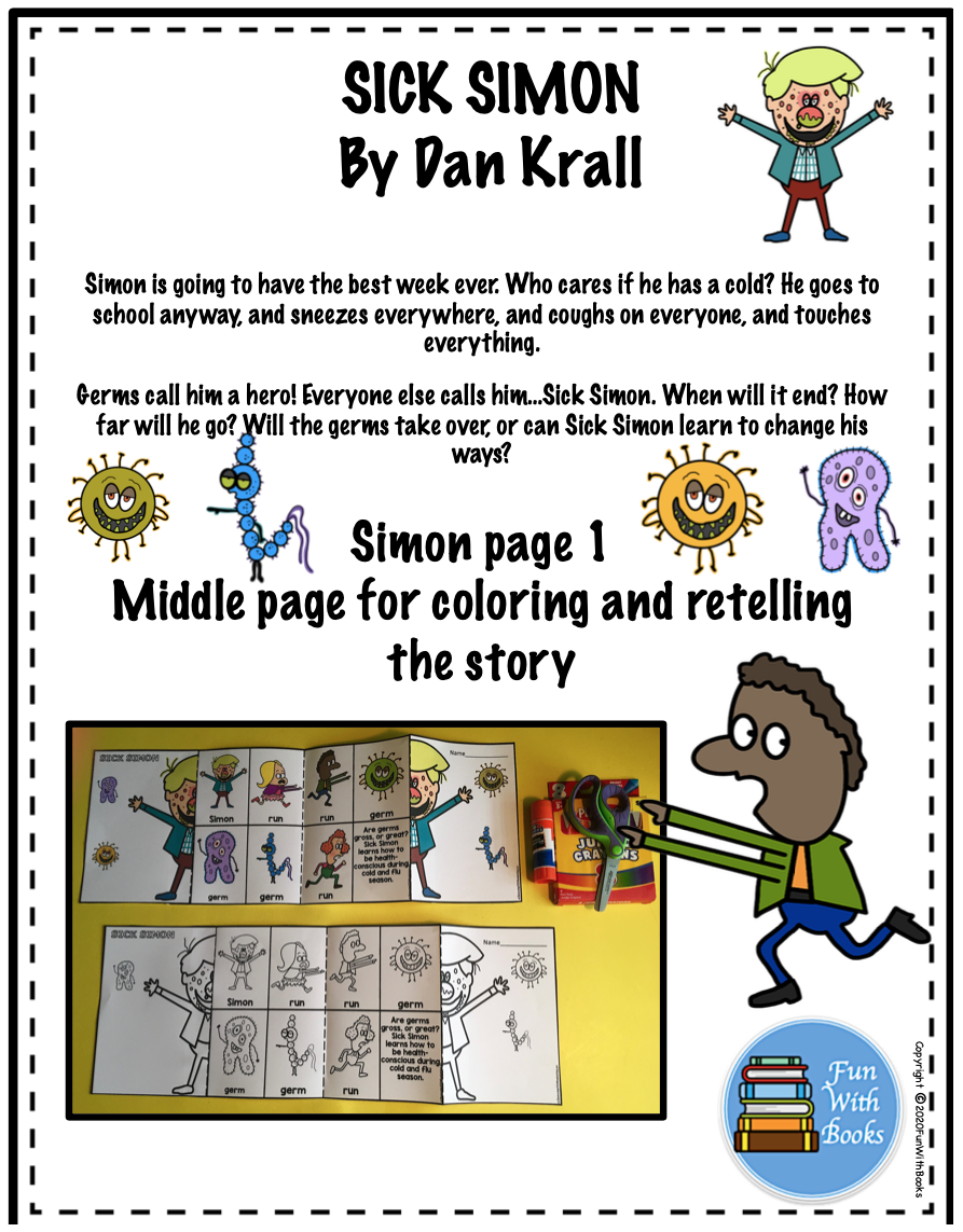 SIMON IS SICK BOOK CRAFT ~ Book Units by Lynn