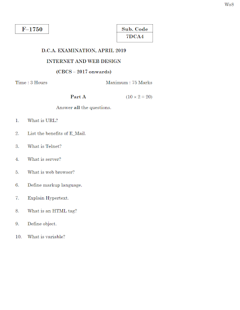 Alagappa University D.C.A.,Computer Application- INTERNET AND WEB ...