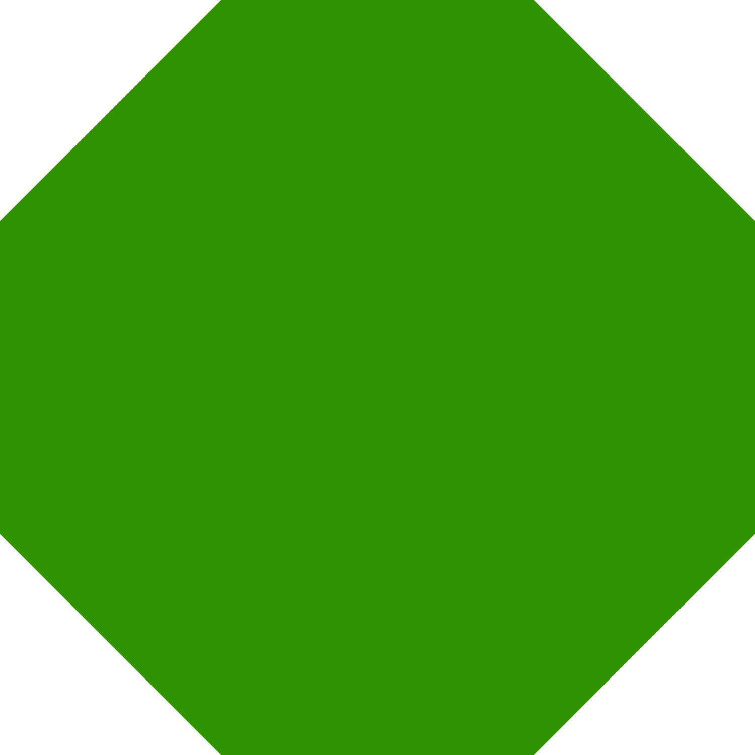 Green octagon