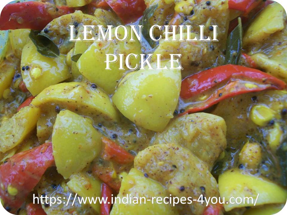 lemon chilli pickle - Indian Recipes 4 you