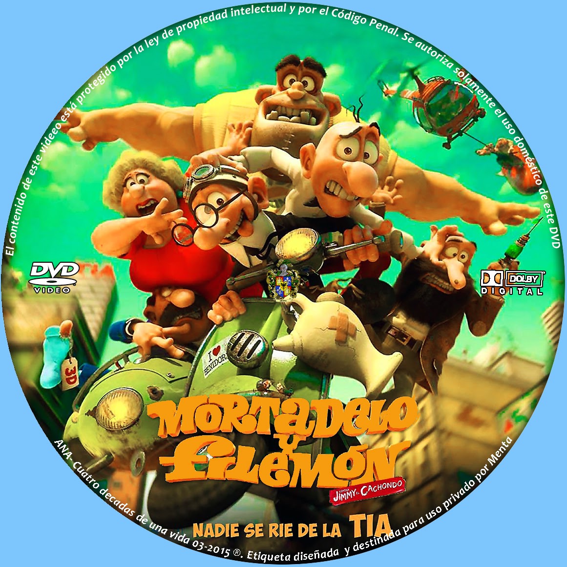 Caratulas y etiquetas: Mortadelo y Filemón contra Jimmy el Cachondo