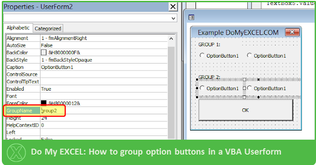 Do My Excel Blog: EXCEL VBA - How to link Option buttons together in a ...