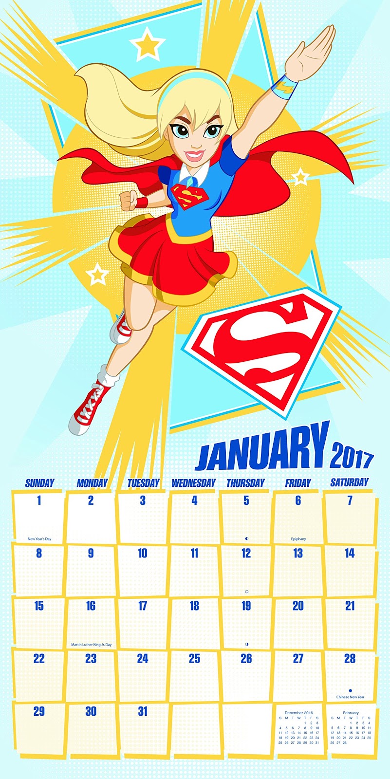 ¡DC Super Hero Girls Blog!: Calendario de DC Super Hero Girls para 2017