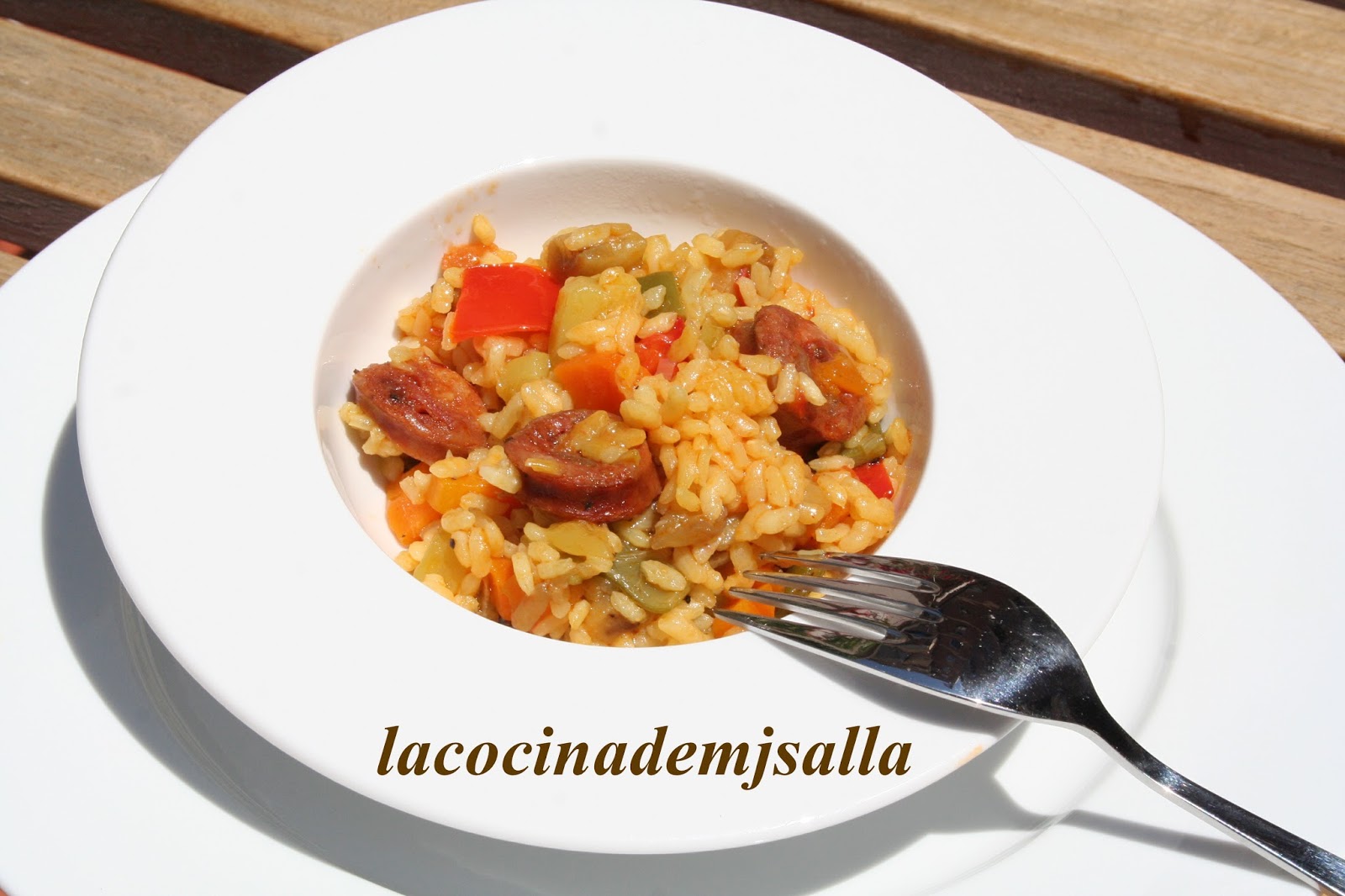 ARROZ CON CHORIZO Y VERDURAS