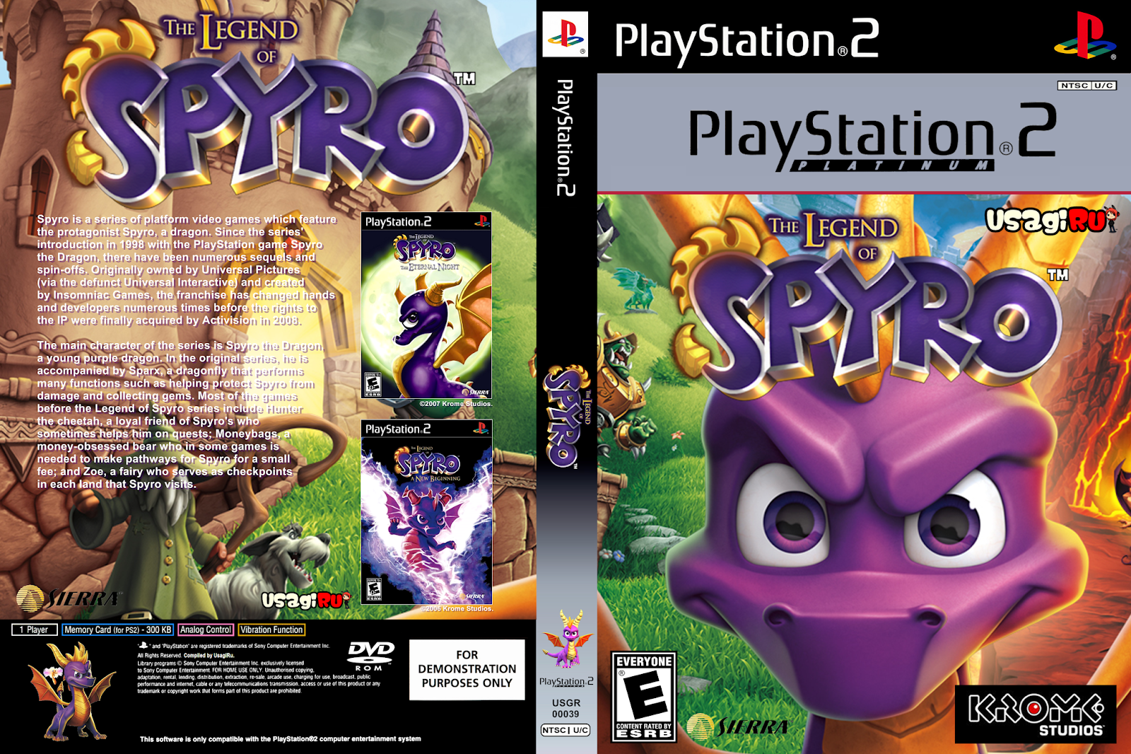 Blog do UsagiRu: [PS2 ISO] LEGEND OF SPYRO I & II