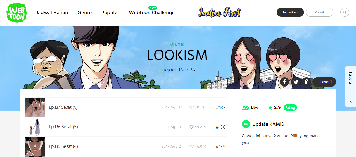 [REVIEW] Webtoon : Lookism - Welcome to my blog!