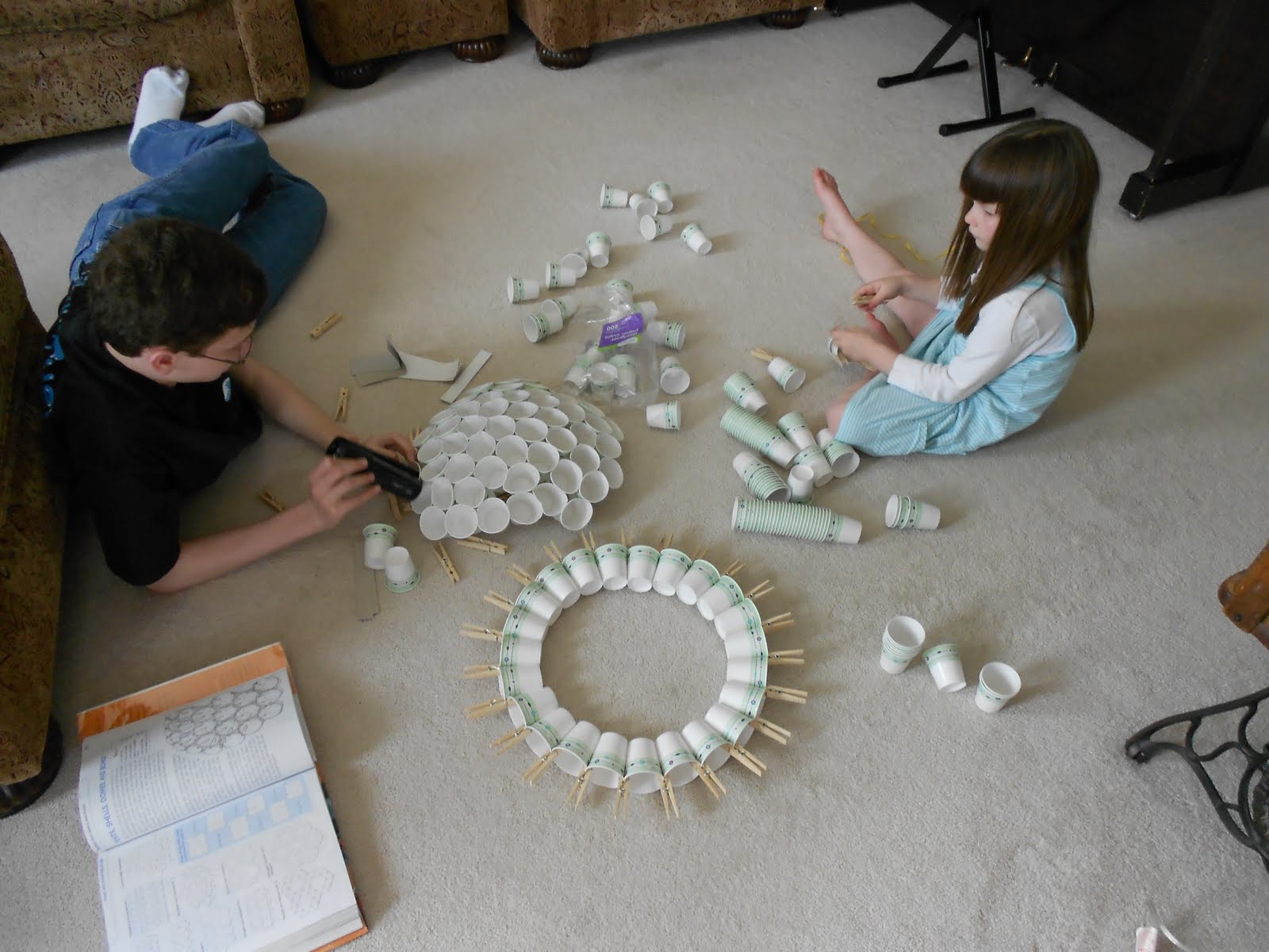 Almost Unschoolers: Building With Paper Cups
