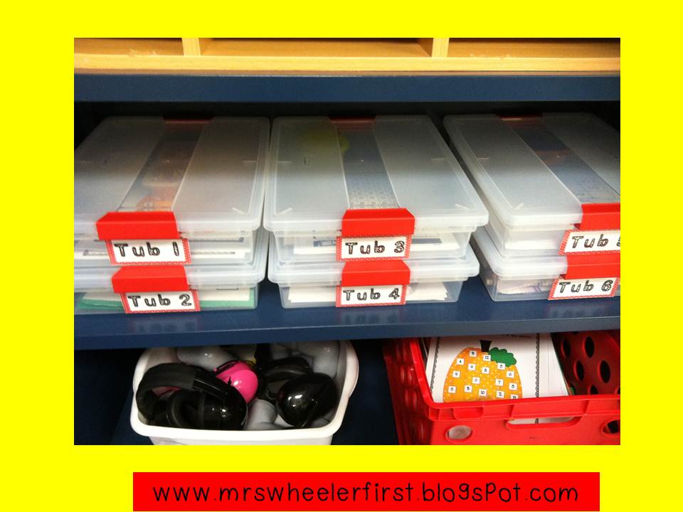 Mrs. Wheeler's First Grade Tidbits: Math Tubs