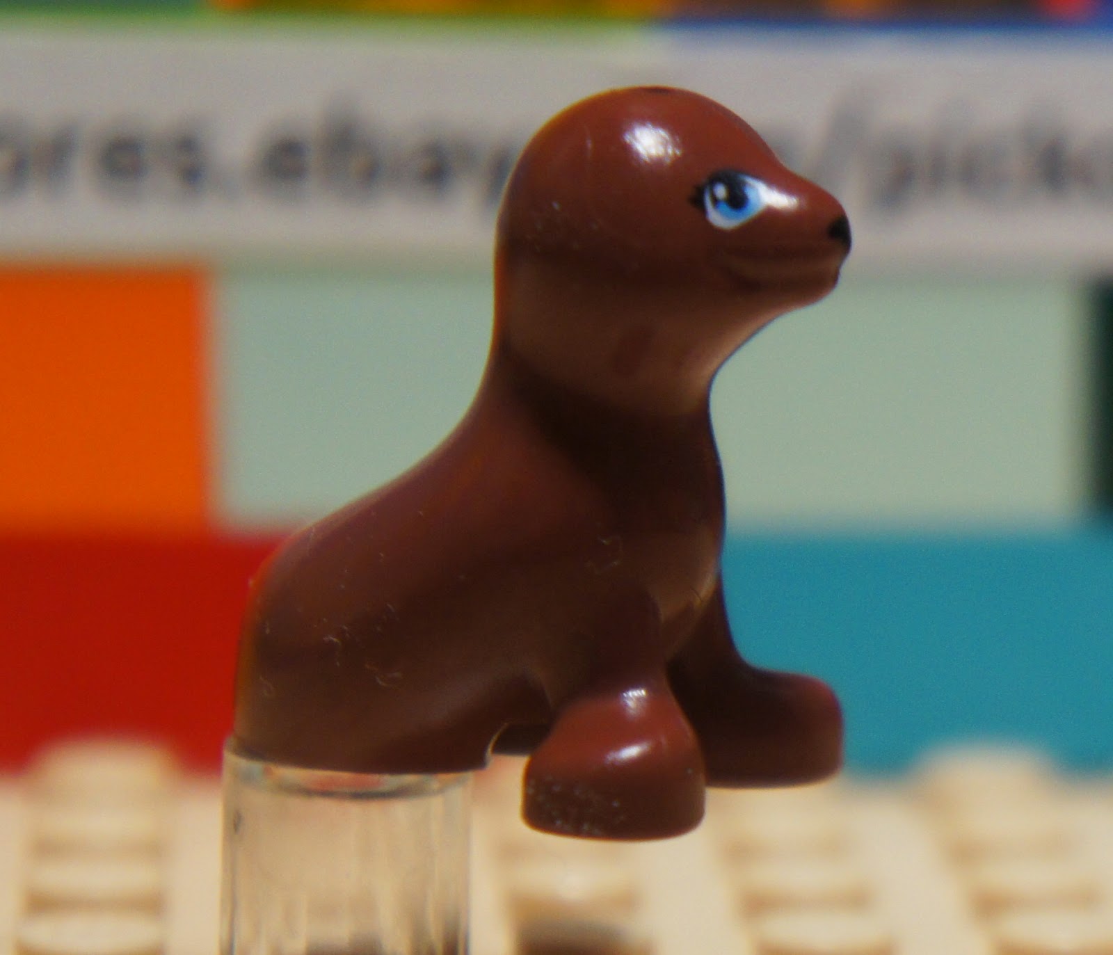 LEGO 607128 Dark Brown SEALION SEAL w/ Hole Ø1,5 No. 1 Friends Animals ...