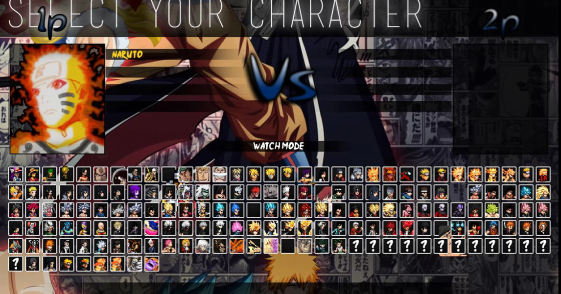 เกมส์ Anime Game Battle MUGEN 2018 PC